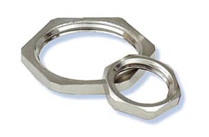 Heyco® Nickel-Plated Brass Locknuts Metric Thread - Heyco
