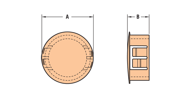 Heyco® Thick Panel Dome Plugs - Heyco