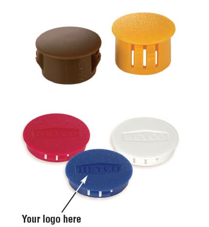 Heyco® Stock and Custom* Colors for Dome Plugs and Shorty Plugs - Heyco
