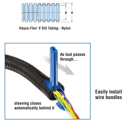 Heyco-Flex™ V Nylon Slit Tubing - Heyco