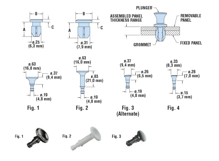 Heyco® Snap Latch Rivets - Heyco