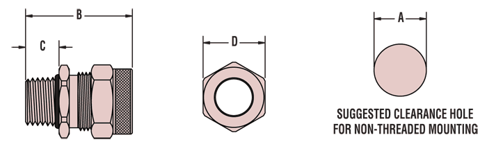 Heyco®-Tite Aluminum Liquid Tight Cordgrips - NPT ¾ thru 1-1/4 - Heyco