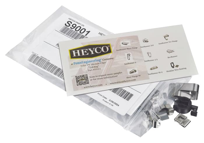 Heyco® Solar PV Module Clips LabBag #S9001 - Heyco