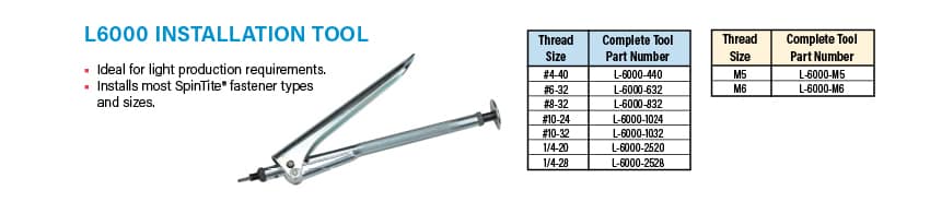 L-6000-632 - L6000 Installation Tool - PEM® Fastening Products
