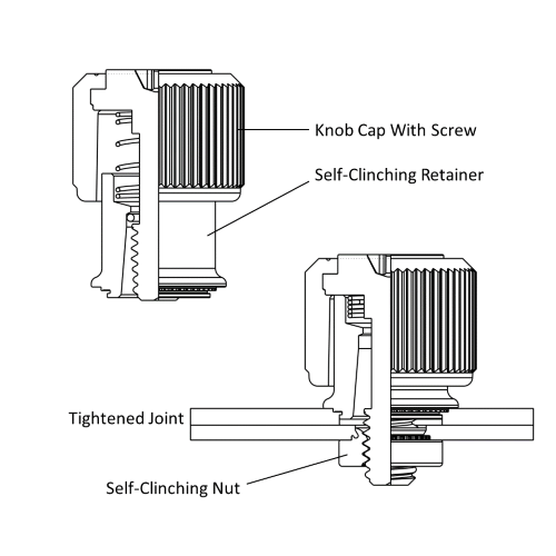 Knob Cap Captivated Screws | Features and Applications | PEM
