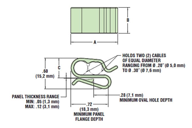 HEYClip™ SunRunner® Nylon Cable Clips for 1-2 Cables - Heyco