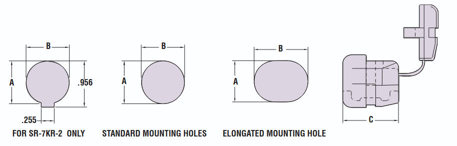 Heyco® Original Strain Relief Bushings, Straight-Thru for Round Cables ...