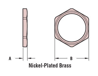 Heyco® Nickel-Plated Brass Locknuts PG Thread - Heyco