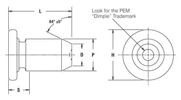 MPP-1mm-3 - PEM® Type MPP™ Self-clinching microPEM® Pins - PEM ...