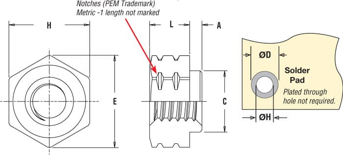 SMTSO-M1.6-2ET - ReelFast® microPEM® Surface Mount Nuts / Standoffs ...