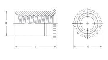 MSO4-M1.6-2 - PEM® Type MSO4™ Self-clinching microPEM® Standoffs - M1.6 ...